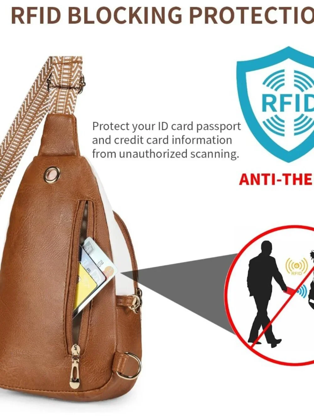Bags | Women Beige Brown Anti Theft Small Sling Zipper Lock Vegan ...